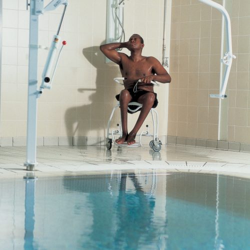 Oxford Dipper Pool Hoist with Ranger Transporter Chair - Dolphin Mobility